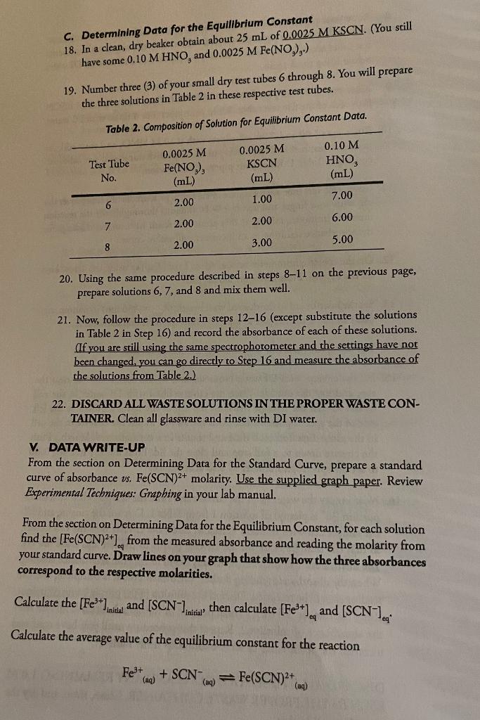 DATA Standard Curve Absorbance Solution number 1 2 | Chegg.com