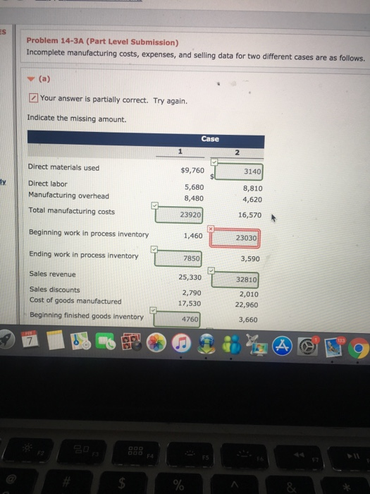 Solved ES Problem 14-3A (Part Level Submission) Incomplete | Chegg.com