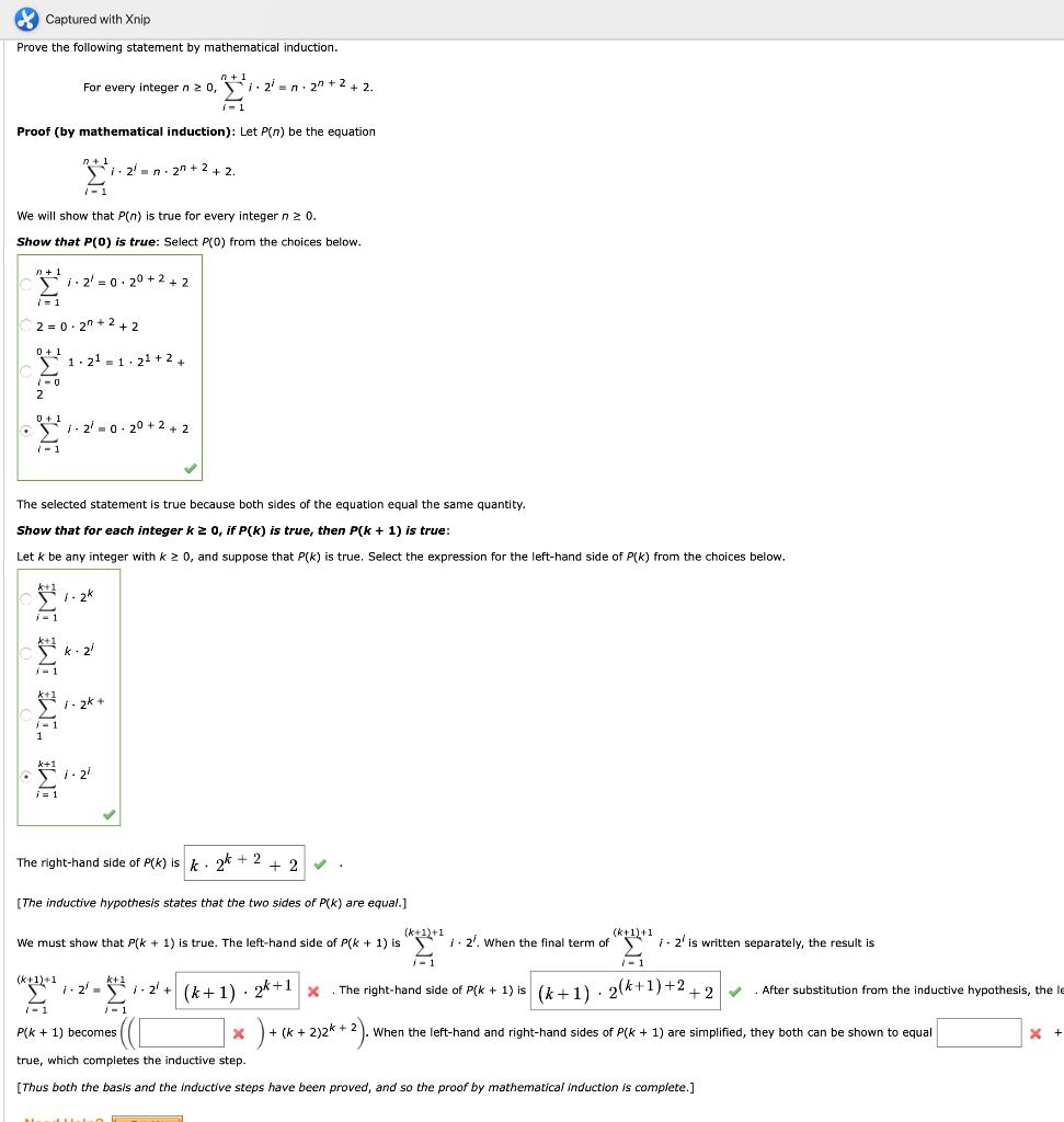 Solved Captured with Xnip Prove the following statement by | Chegg.com