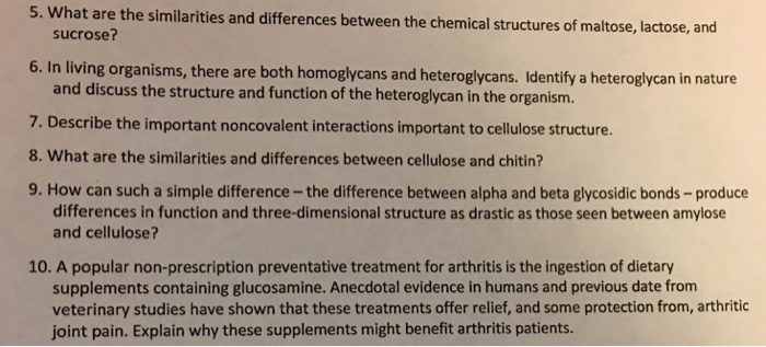 Solved 5. What are the similarities and differences between | Chegg.com