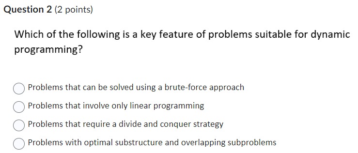 Solved Question 2 (2 ﻿points)Which of the following is a key | Chegg.com