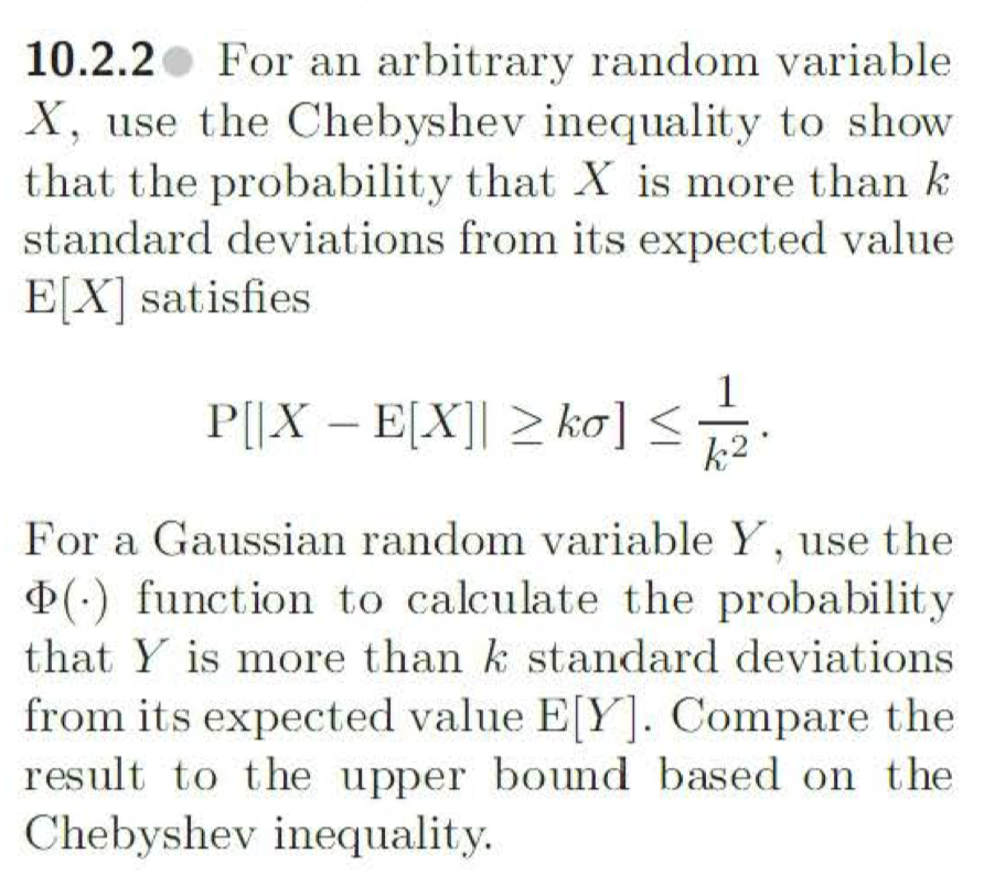 Solved 10.2.2 For an arbitrary random variable X, use the | Chegg.com