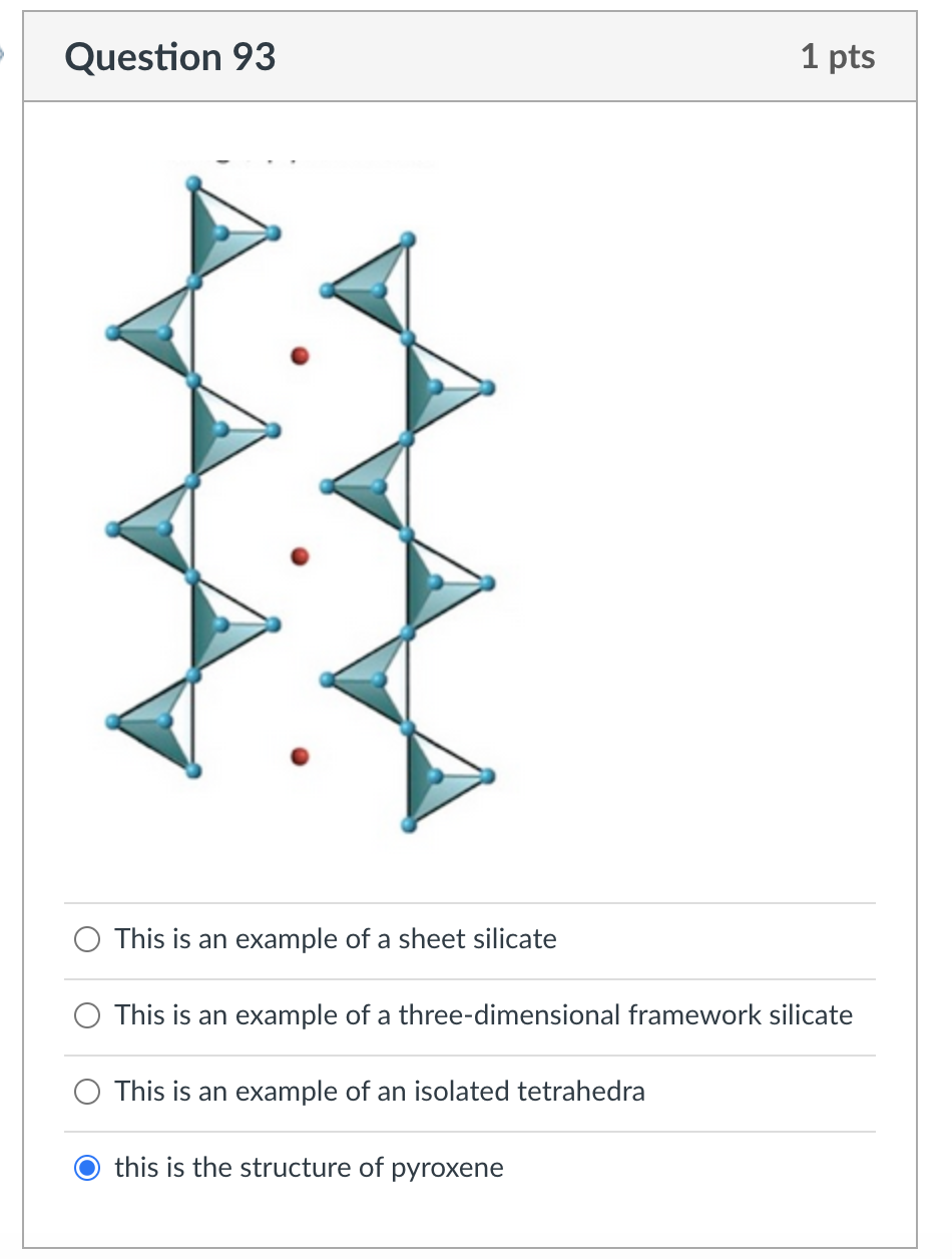 Solved Question 69 1 pts this is the structure of feldspar | Chegg.com
