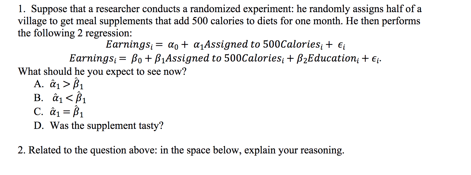 Solved Suppose that a researcher conducts a randomized | Chegg.com