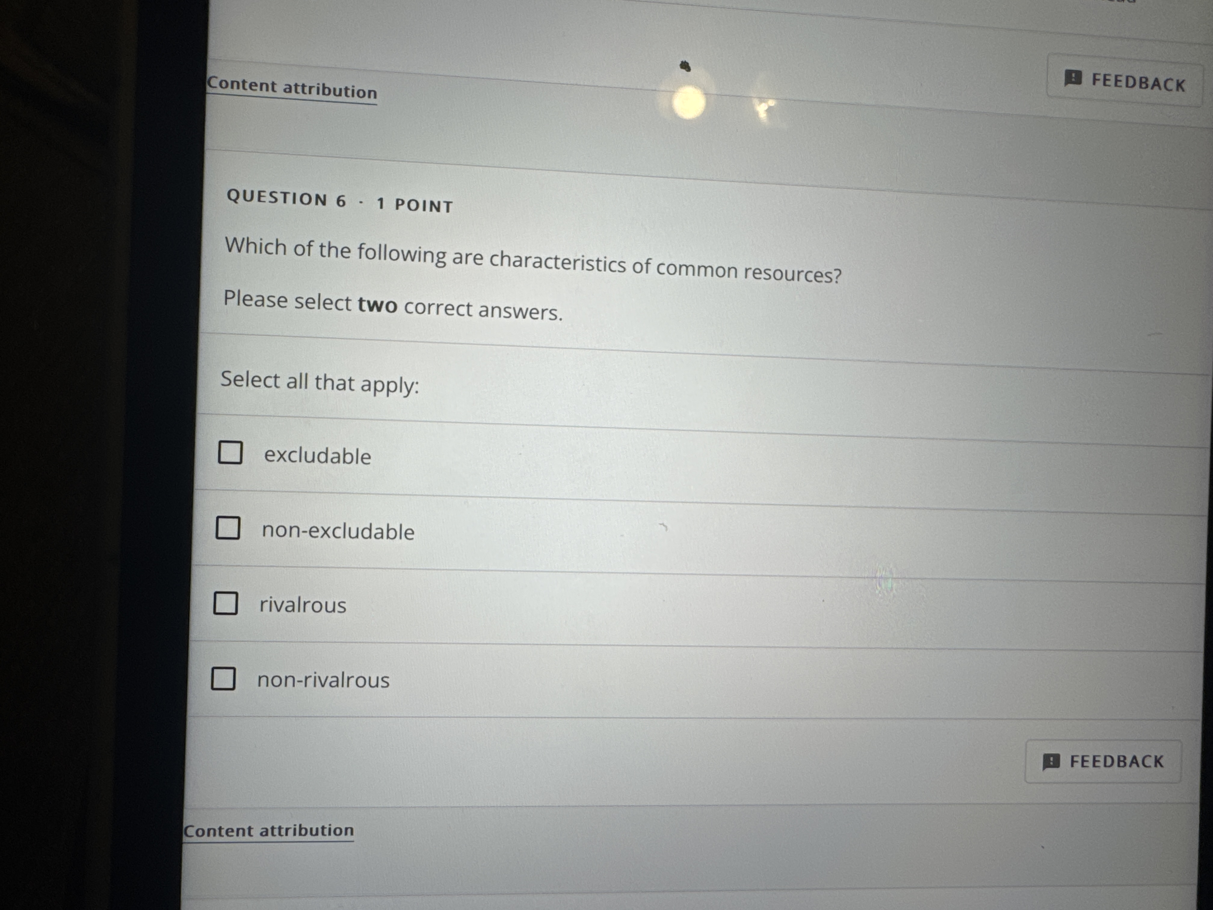 Solved QUESTION 6 - 1 ﻿POINTWhich of the following are | Chegg.com
