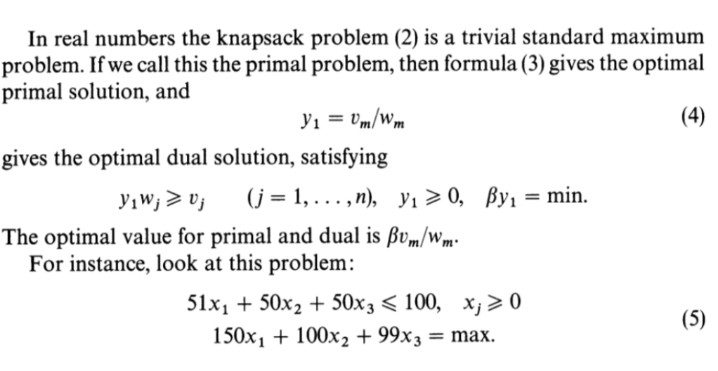 EXAMPLE 3. Here is the knapsack problem. Given | Chegg.com