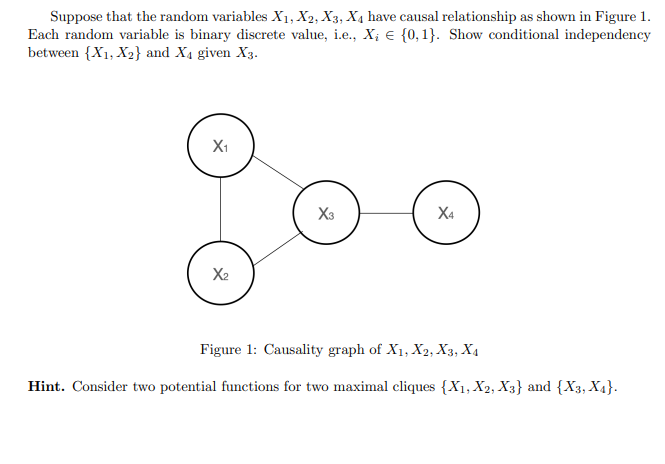 Solved Suppose that the random variables X1, X2, X3, X4 have | Chegg.com