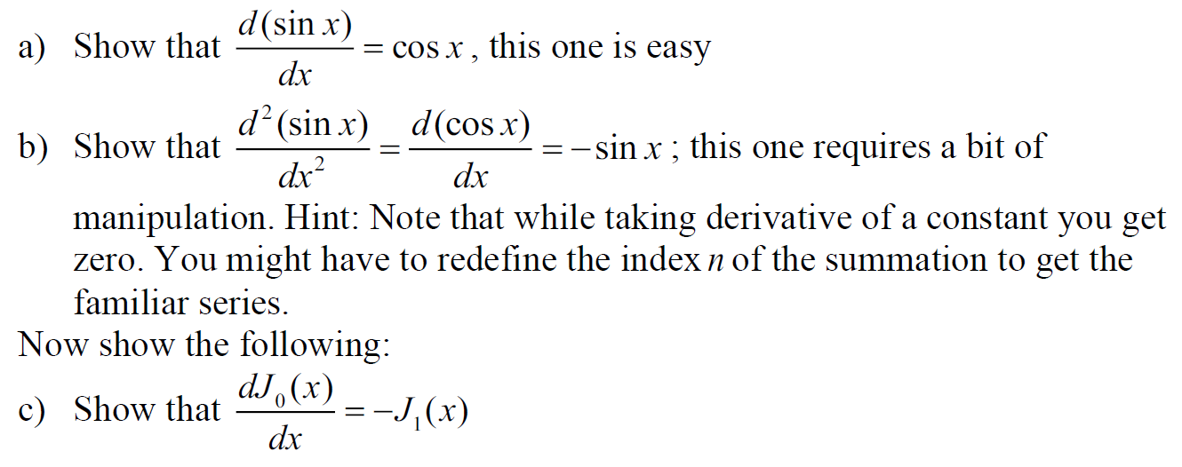 Solved Infinite series expansion: We are using Bessel | Chegg.com