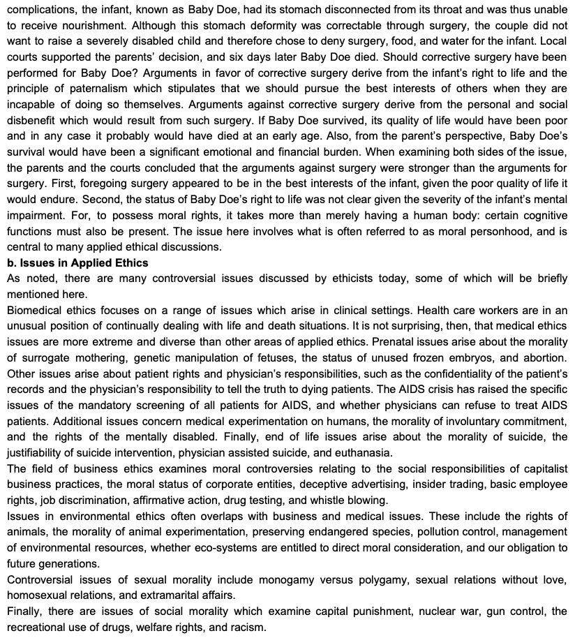 Read through the image below and find an ethical | Chegg.com