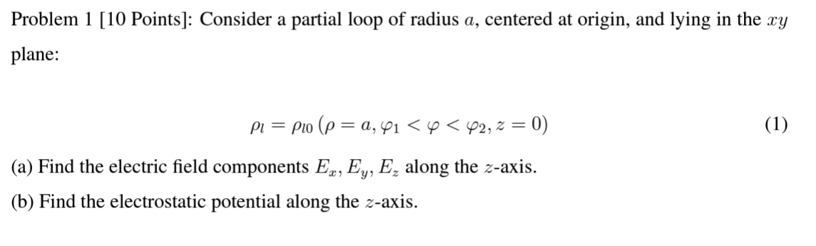 Solved Problem 1 [10 Points]: Consider a partial loop of | Chegg.com