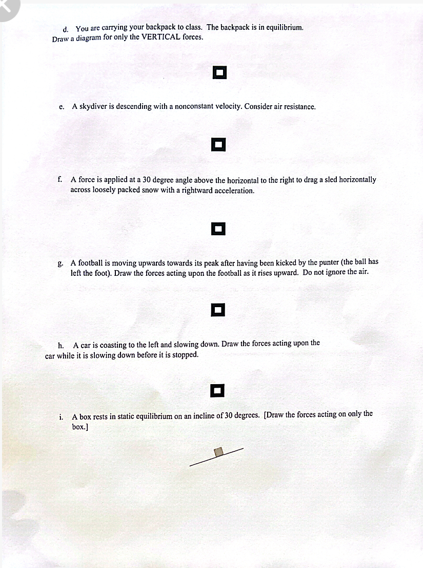 d. You are carrying your backpack to class. The | Chegg.com