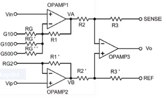 Solved The instrumentation amplifier with internal circuit | Chegg.com