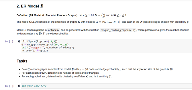 Solved Definition (ER Model B : Binomial Random Graphs). Let | Chegg.com