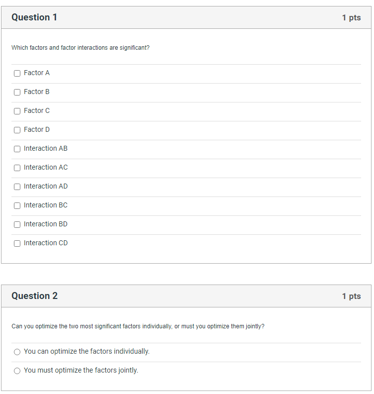 Solved Question 1 1 pts Which factors and factor | Chegg.com