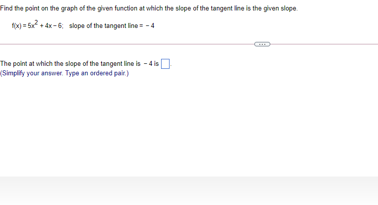 Solved Find the point on the graph of the given function at | Chegg.com