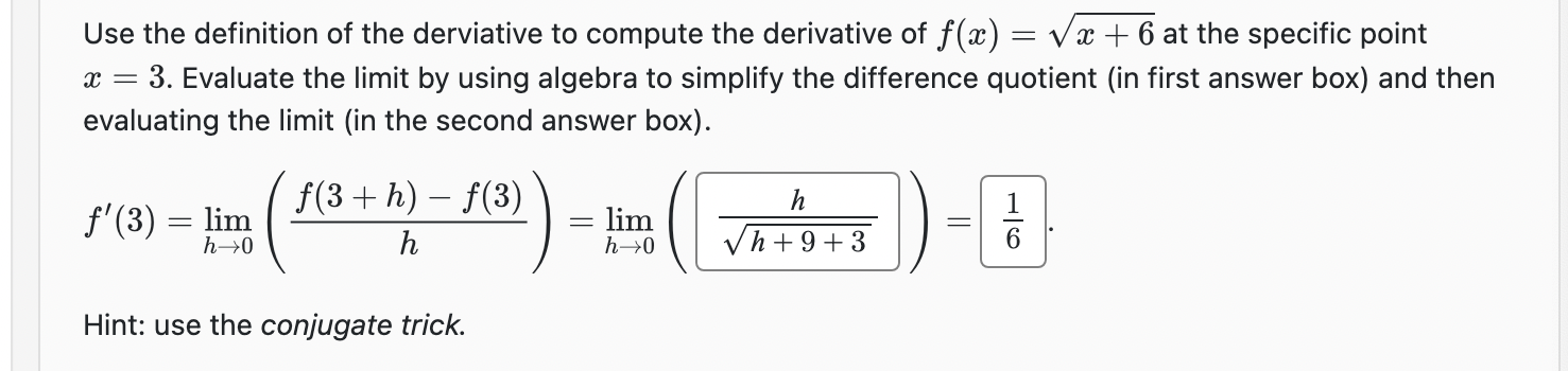 Solved Use the definition of the derviative to compute the | Chegg.com