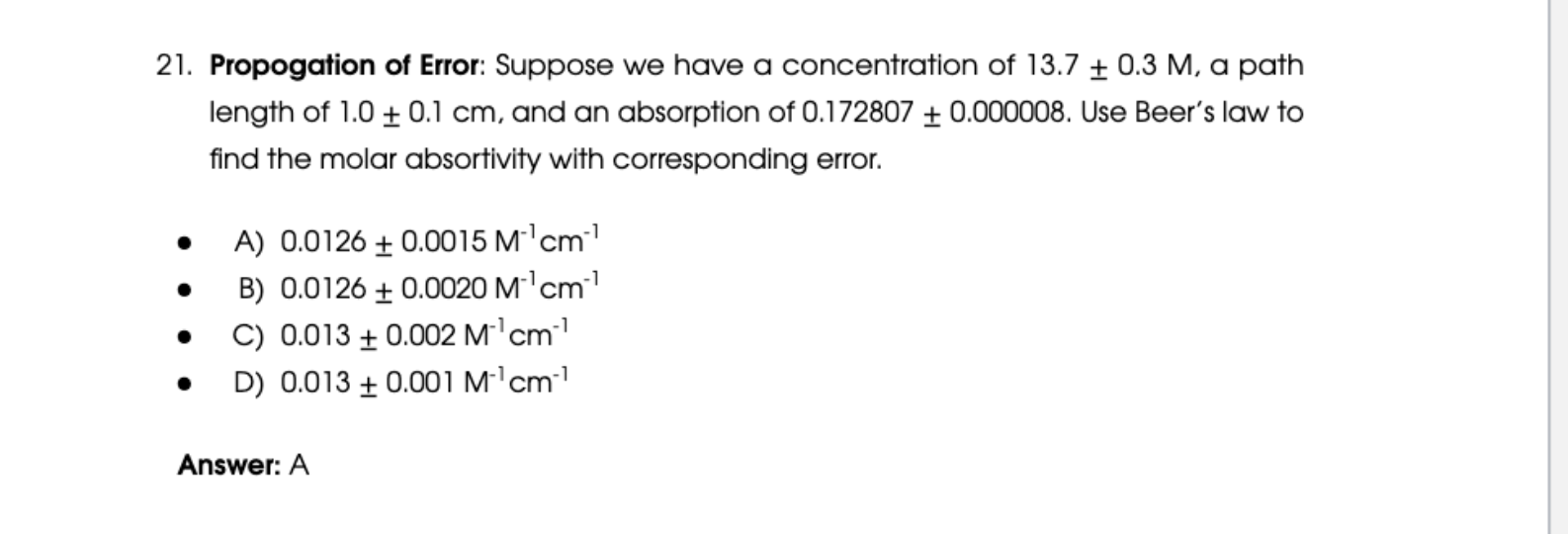 Solved Propogation of ﻿Error: Suppose we ﻿have a | Chegg.com