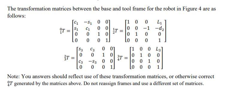 Solved Problem 6 For The Robot Shown In Figure 4 A Using