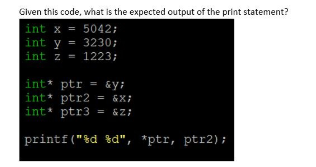 Given this code, what is the expected output of the | Chegg.com