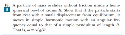 Solved 8. A particle of mass m slides without friction | Chegg.com