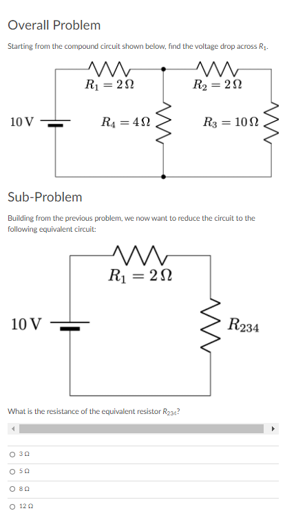 Solved Overall Problem Starting from the compound circuit | Chegg.com