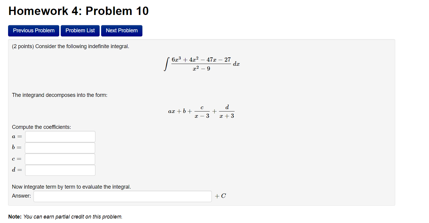 Solved Homework 4: Problem 10 Previous Problem Problem List | Chegg.com Solved Homework 4: Problem 10 Previous Problem Problem List | Chegg.com