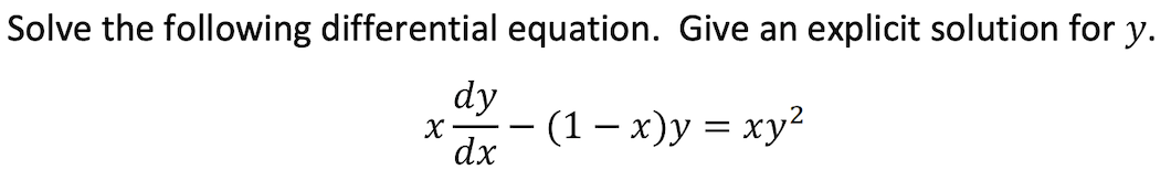 Solved Solve the following differential equation. Give an | Chegg.com