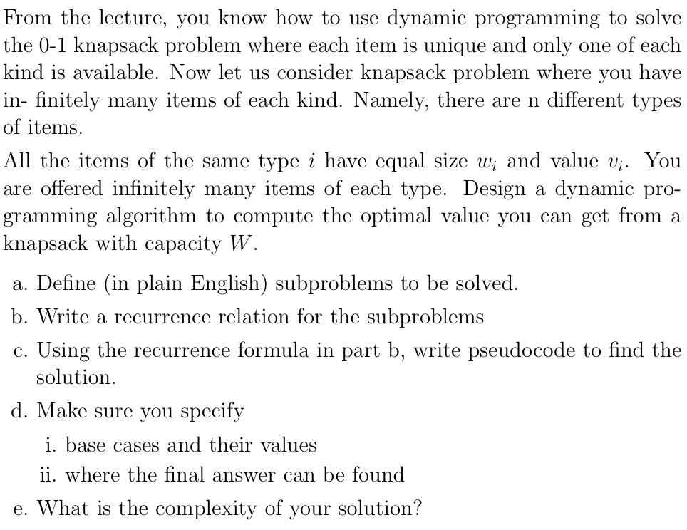 Solved From the lecture, you know how to use dynamic | Chegg.com