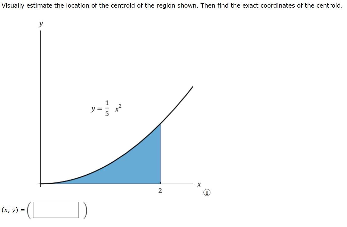 Solved Visually estimate the location of the centroid of the | Chegg.com
