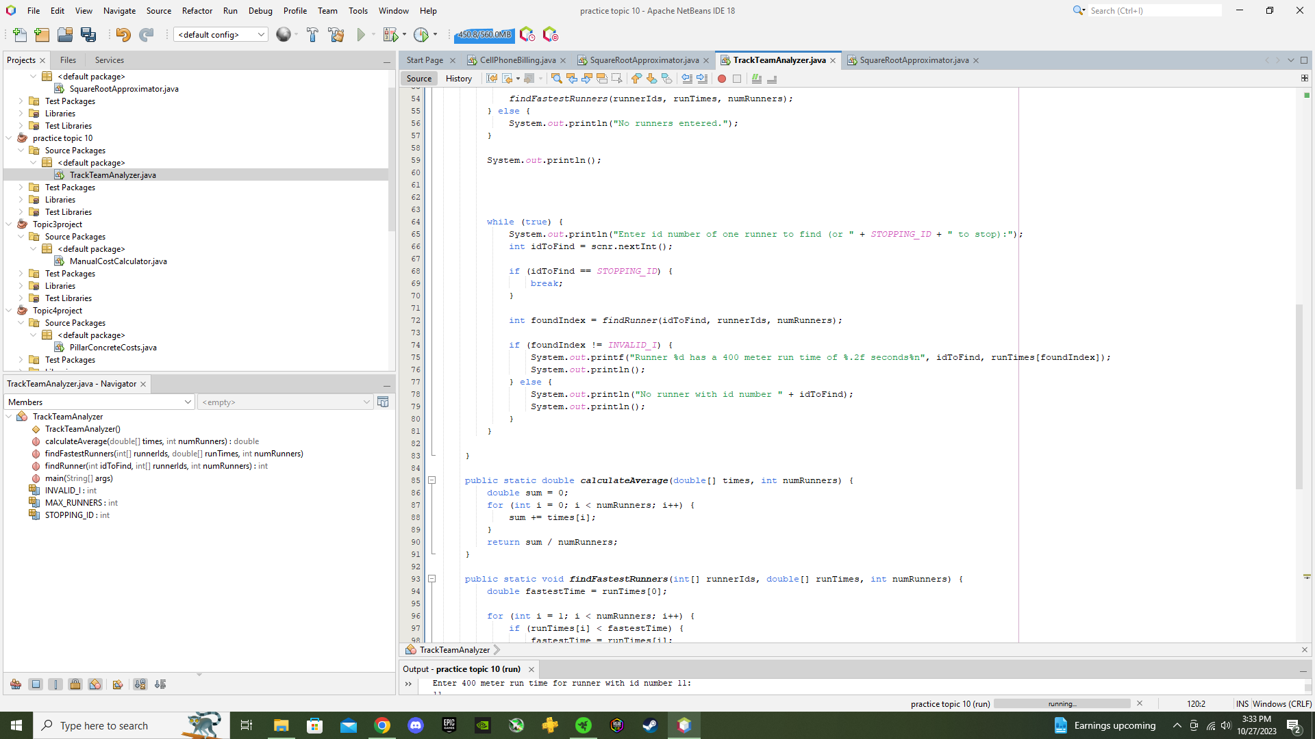 Solved Ok this is my code I need to print | Chegg.com