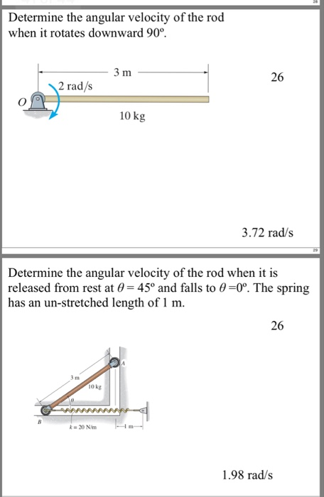Solved Determine the angular velocity of the rod when it | Chegg.com