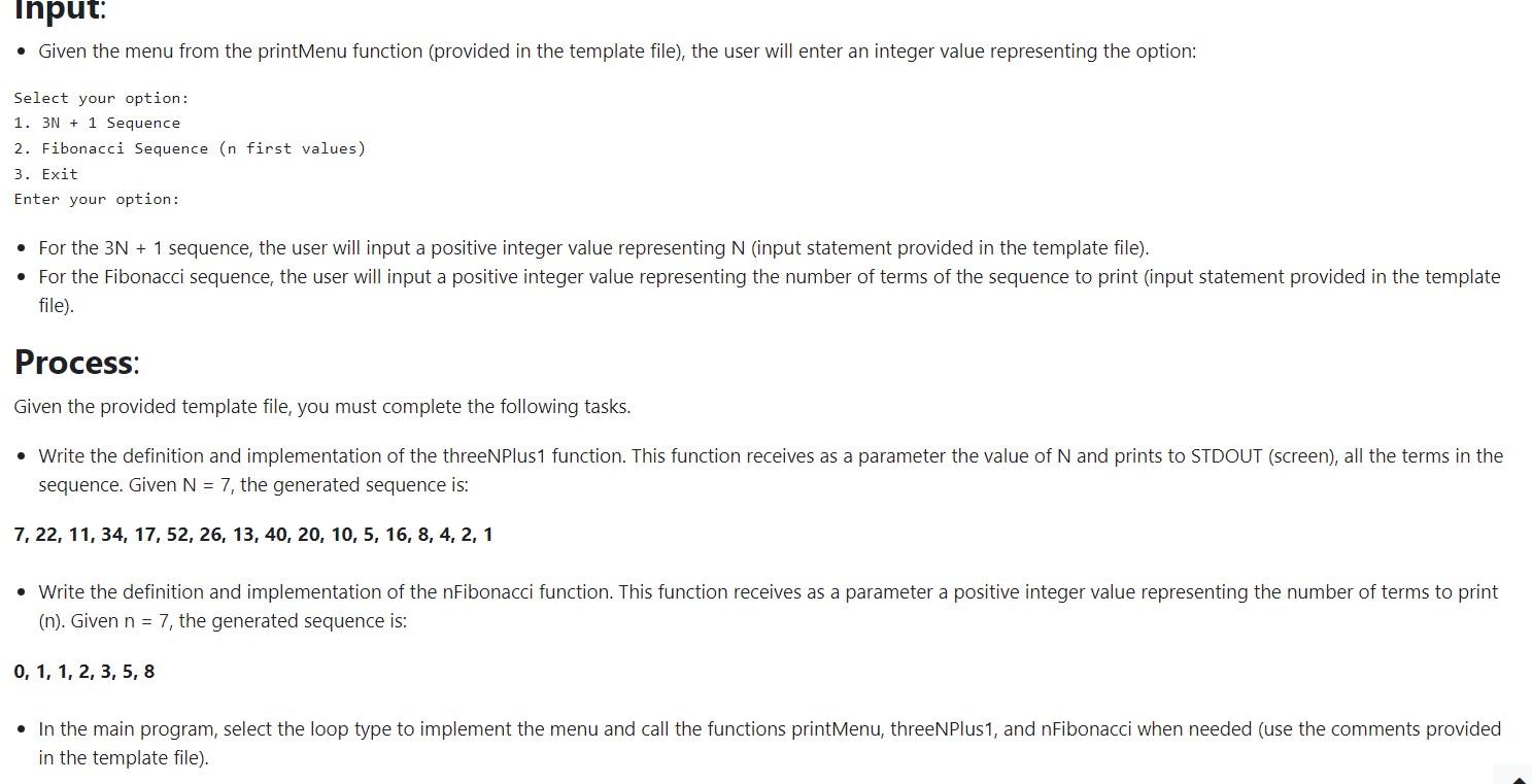 Solved def threeNPlus1(n): # while we do not reach 1 | Chegg.com