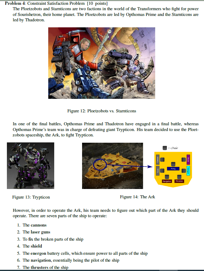 Problem 4 Constraint Satisfaction Problem [10