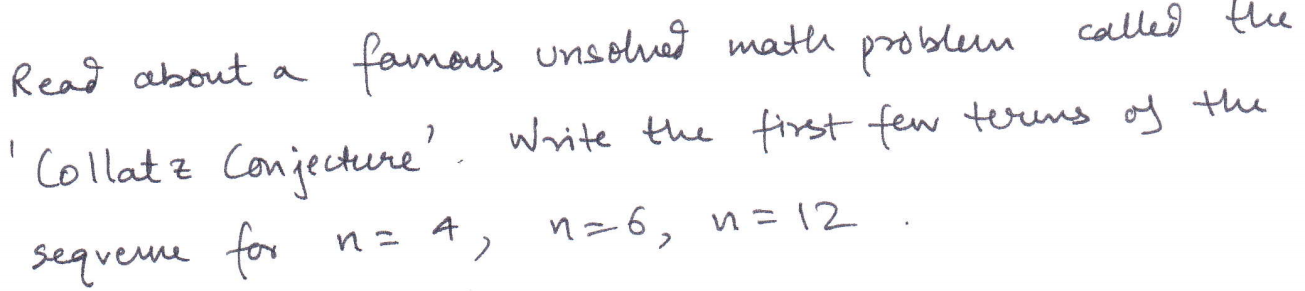 Solved read about a famous unsolved math problem called the | Chegg.com