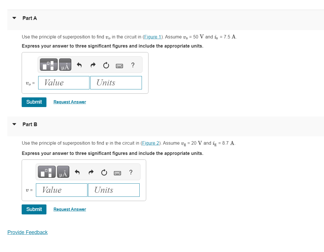 Solved Part AUse the principle of ﻿superposition to ﻿find | Chegg.com