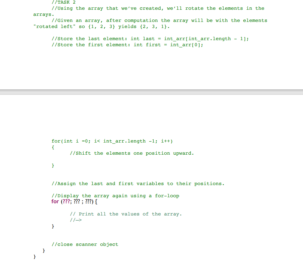 Solved This lab is for practicing 1-D arrays. Use the | Chegg.com