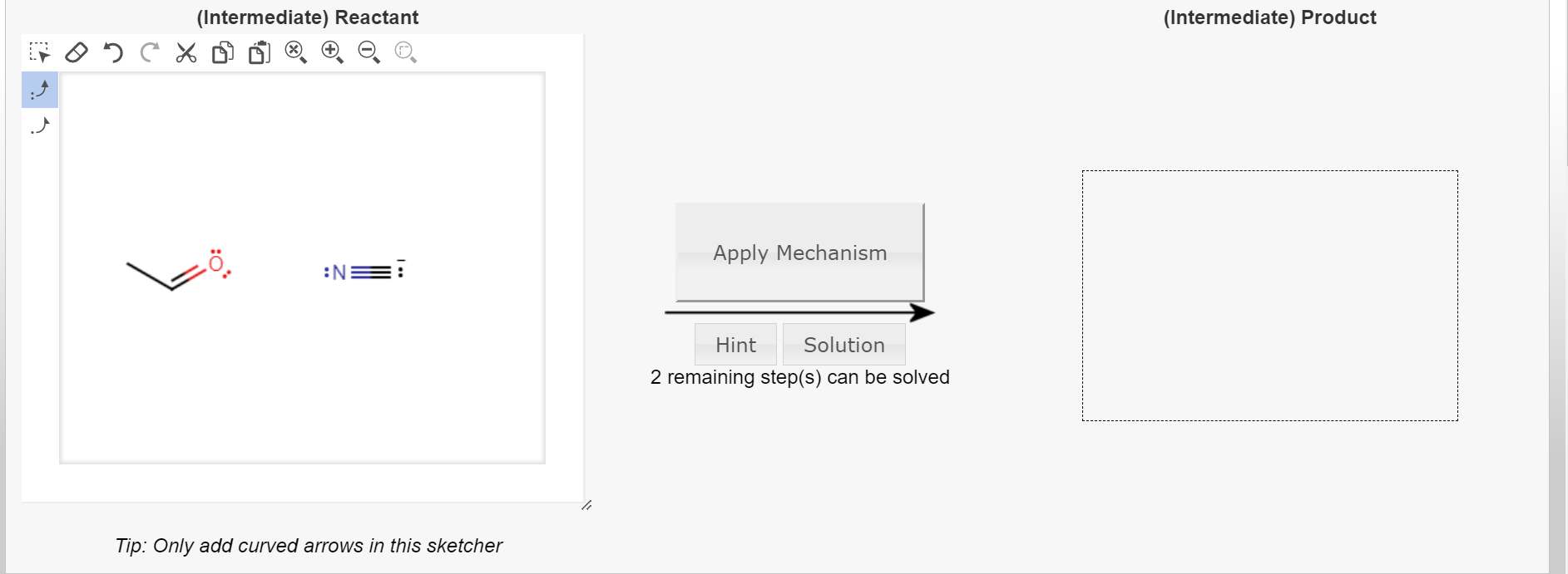 Solved (Intermediate) Reactant (Intermediate) Product Tip: | Chegg.com