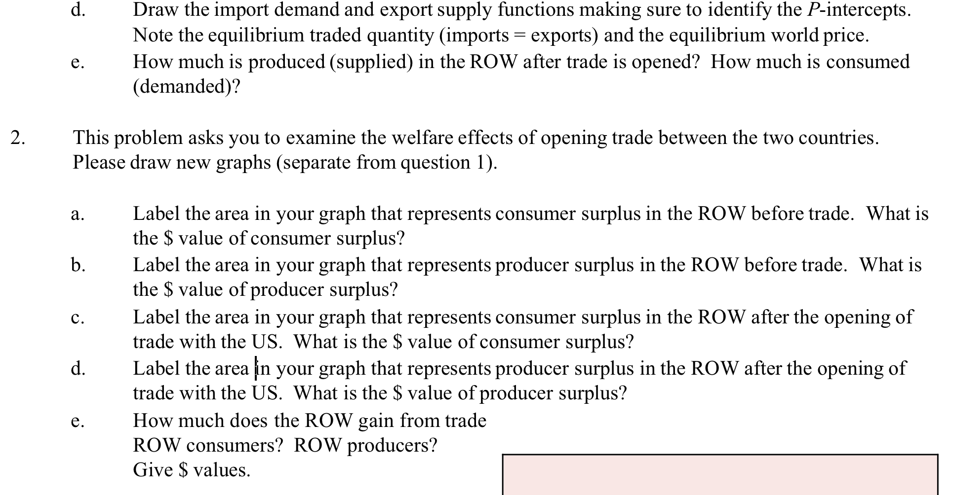 Solved Two countries produce and consume T-shirts: the US | Chegg.com