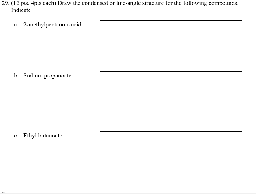 Solved 9. (12 pts, 4pts each) Draw the condensed or | Chegg.com