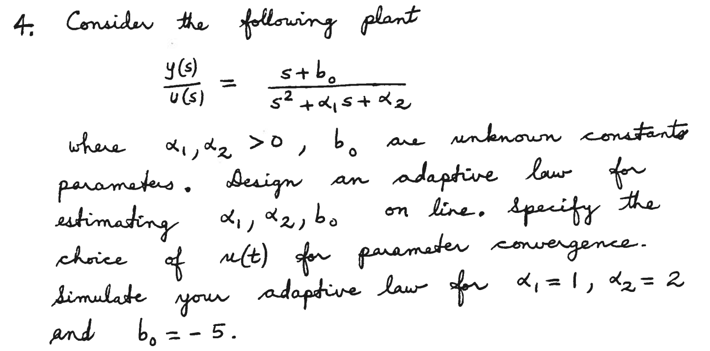 Solved 4. Consider the following plant | Chegg.com