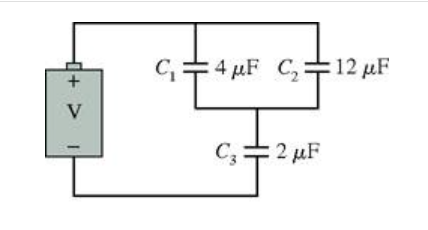 Solved Three capacitors are arranged as shown in the figure | Chegg.com