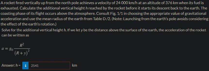 Solved A rocket fired vertically up from the north pole | Chegg.com