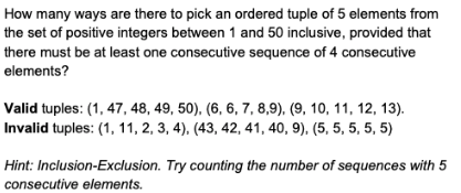Solved How many ways are there to pick an ordered tuple of 5 | Chegg.com