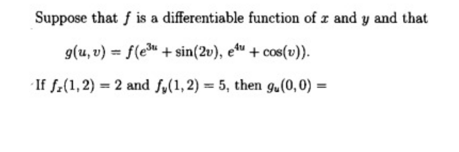 Solved Suppose that f is a differentiable function of x and | Chegg.com