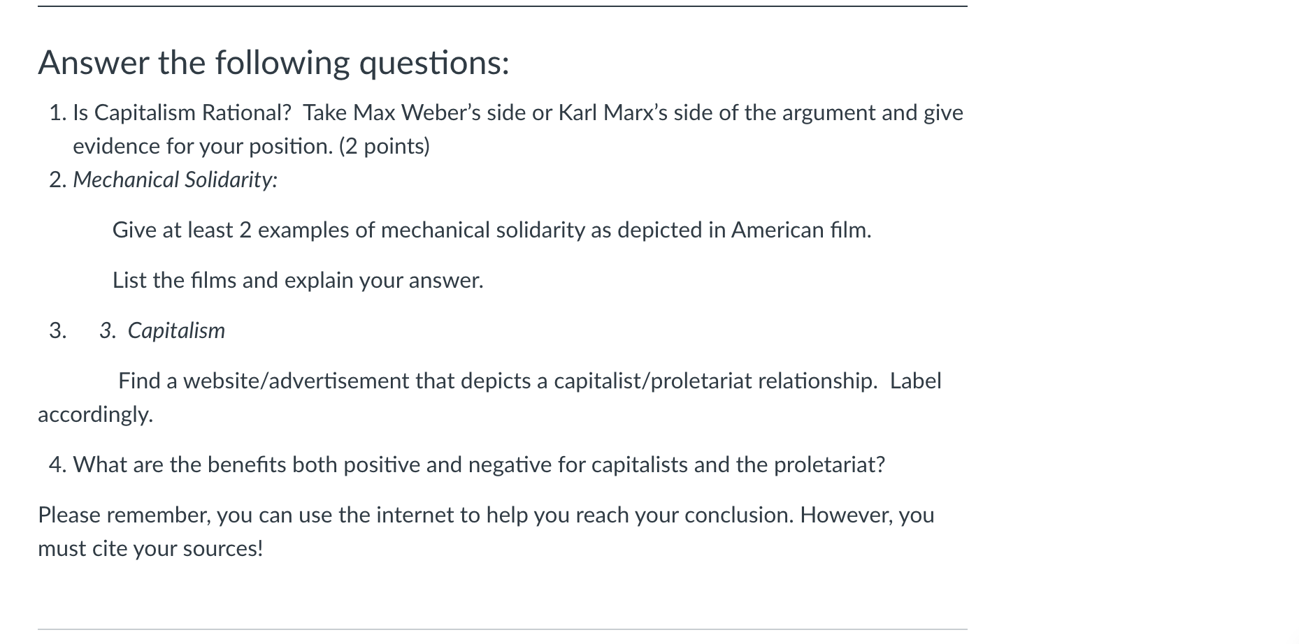 Answer the following questions: 1. Is Capitalism | Chegg.com