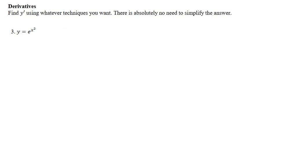 Solved Derivatives Find y′ using whatever techniques you | Chegg.com
