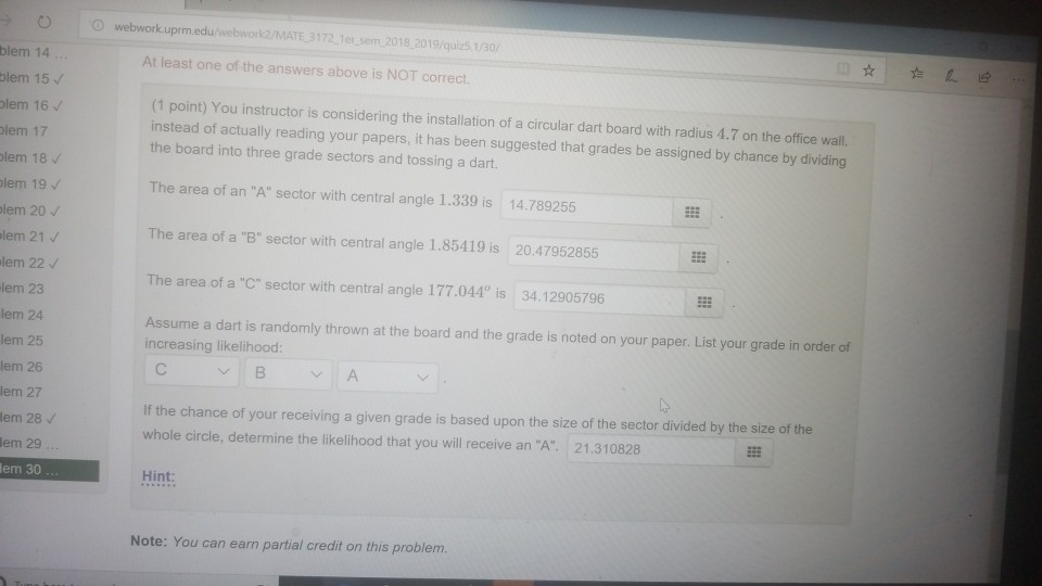 Solved webwork.uprm.edu/webwork2/MATE 3172 Ter sem 2018 | Chegg.com
