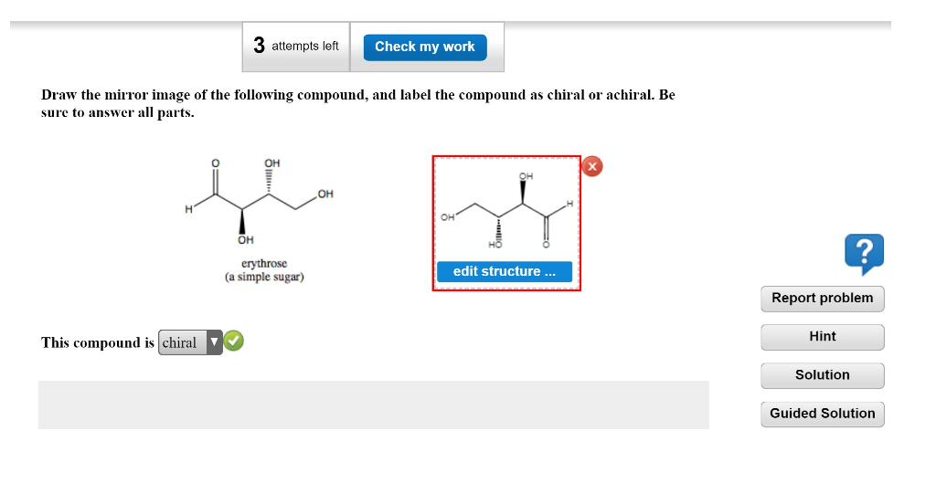 Solved 3 attempts left Check my work Draw the mirror image | Chegg.com