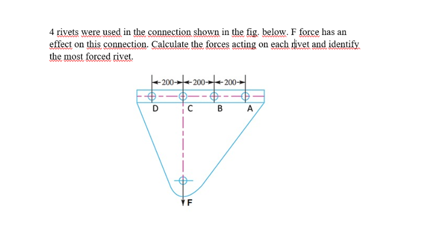 Solved 4 rivets were used in the connection shown in the | Chegg.com