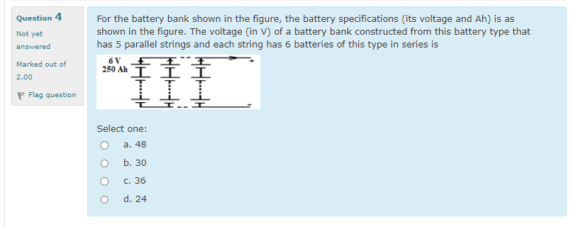 Solved For the battery bank shown in the figure, the battery | Chegg.com